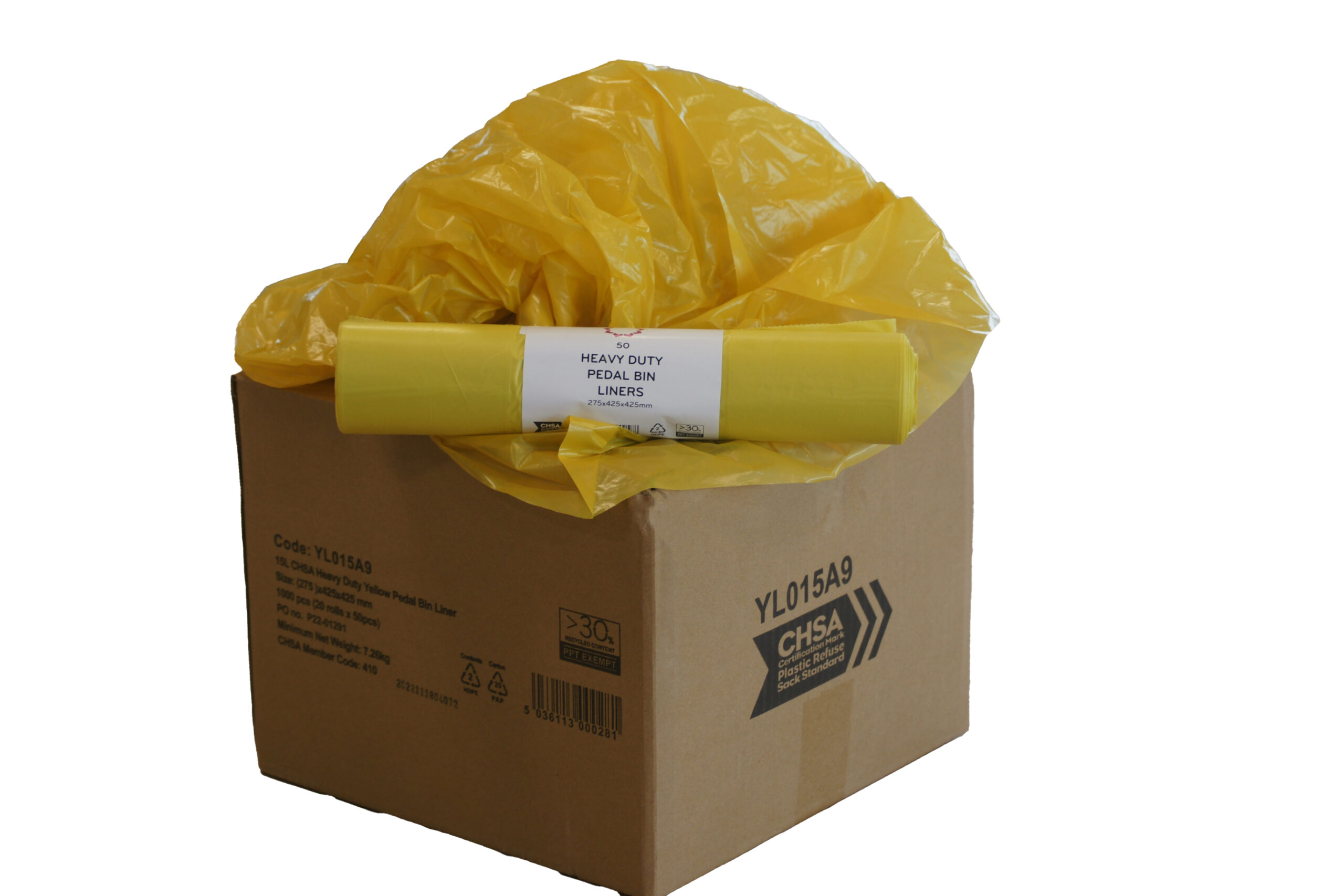 YL015A0 - Yellow Bin Liner